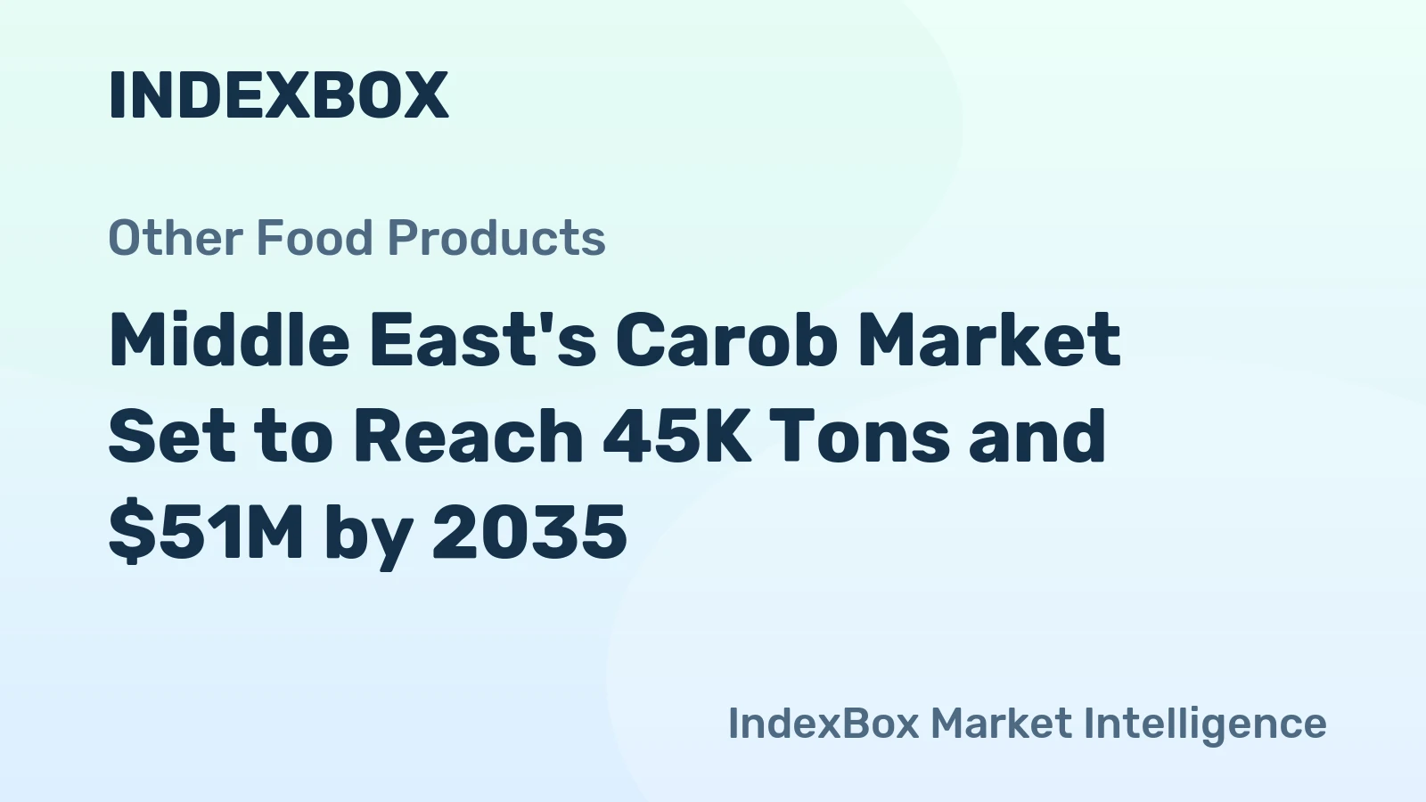 Middle East's Carob Market Set to Reach 45K Tons and $51M by 2035