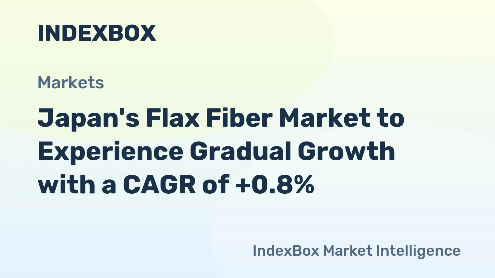 Japan's Flax Fiber Market to Experience Gradual Growth with a CAGR of +0.8%