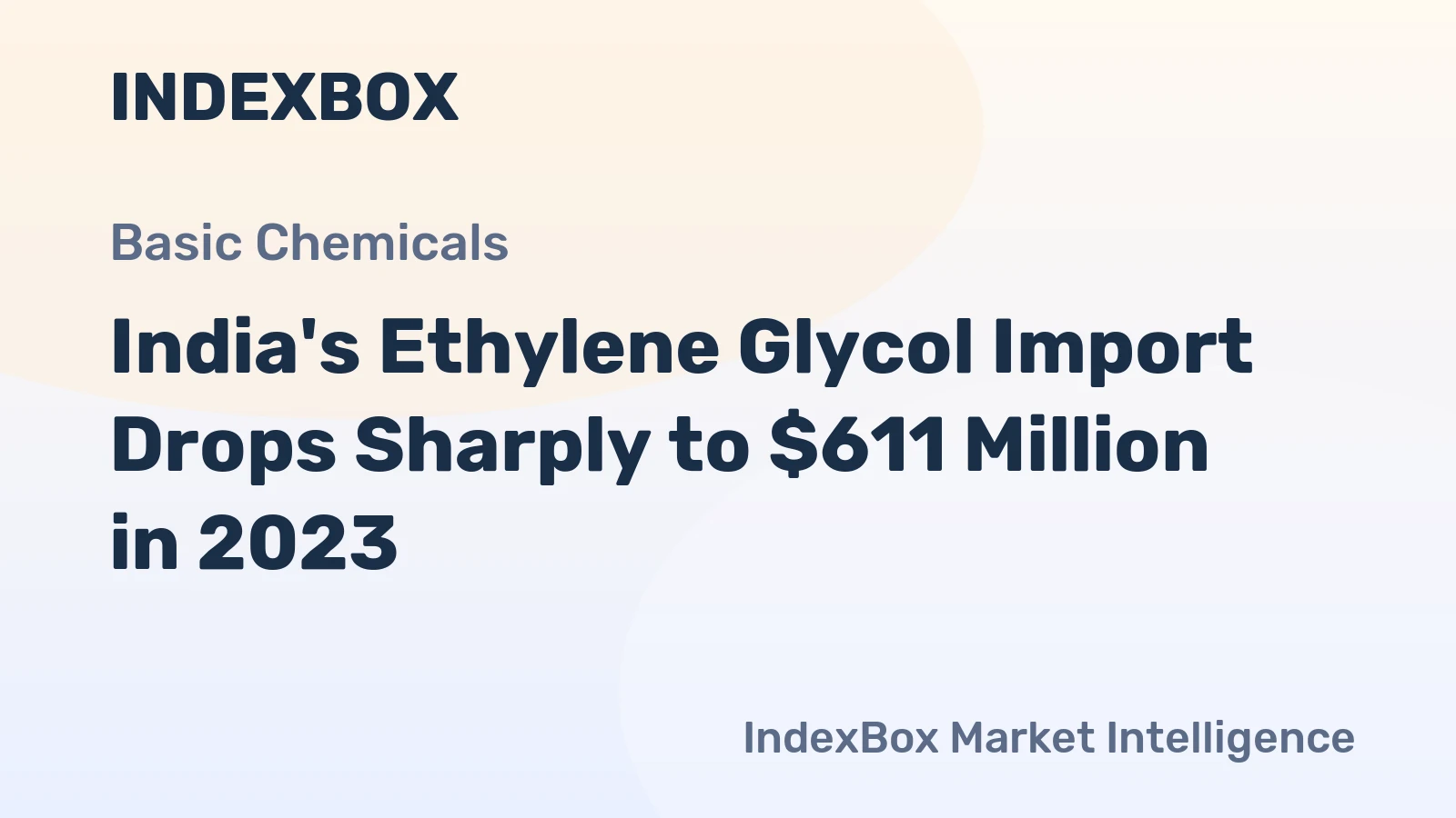 India's Ethylene Glycol Import Drops Sharply to $611 Million in 2023