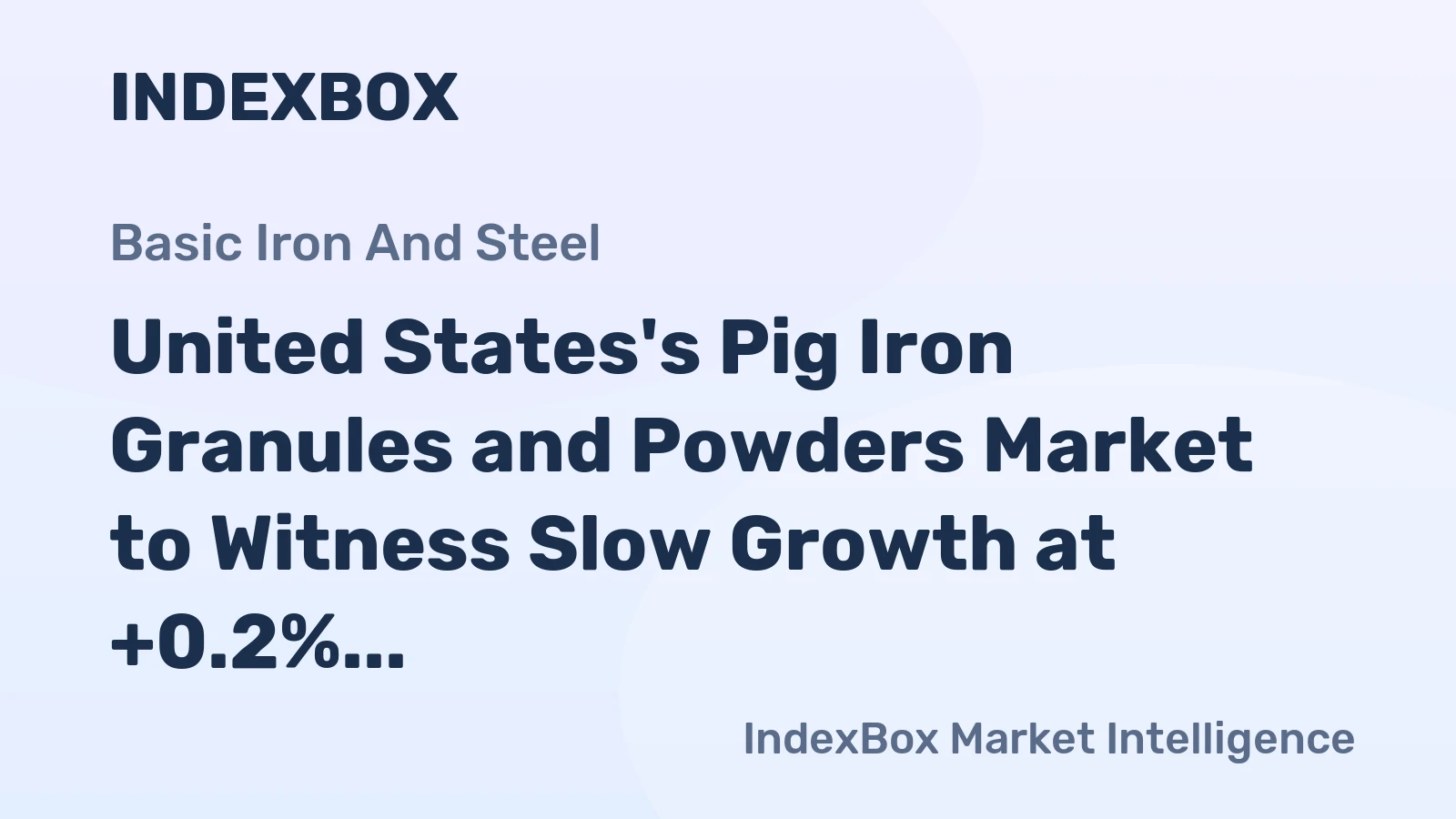 United States's Pig Iron Granules and Powders Market to Witness Slow Growth at +0.2% CAGR from 2024 to 2035