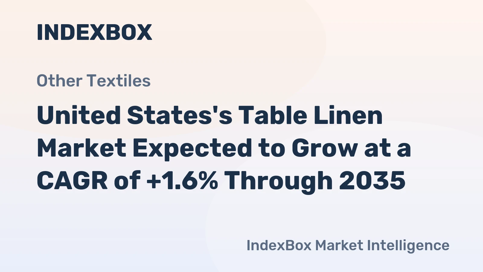 United States's Table Linen Market Expected to Grow at a CAGR of +1.6% Through 2035