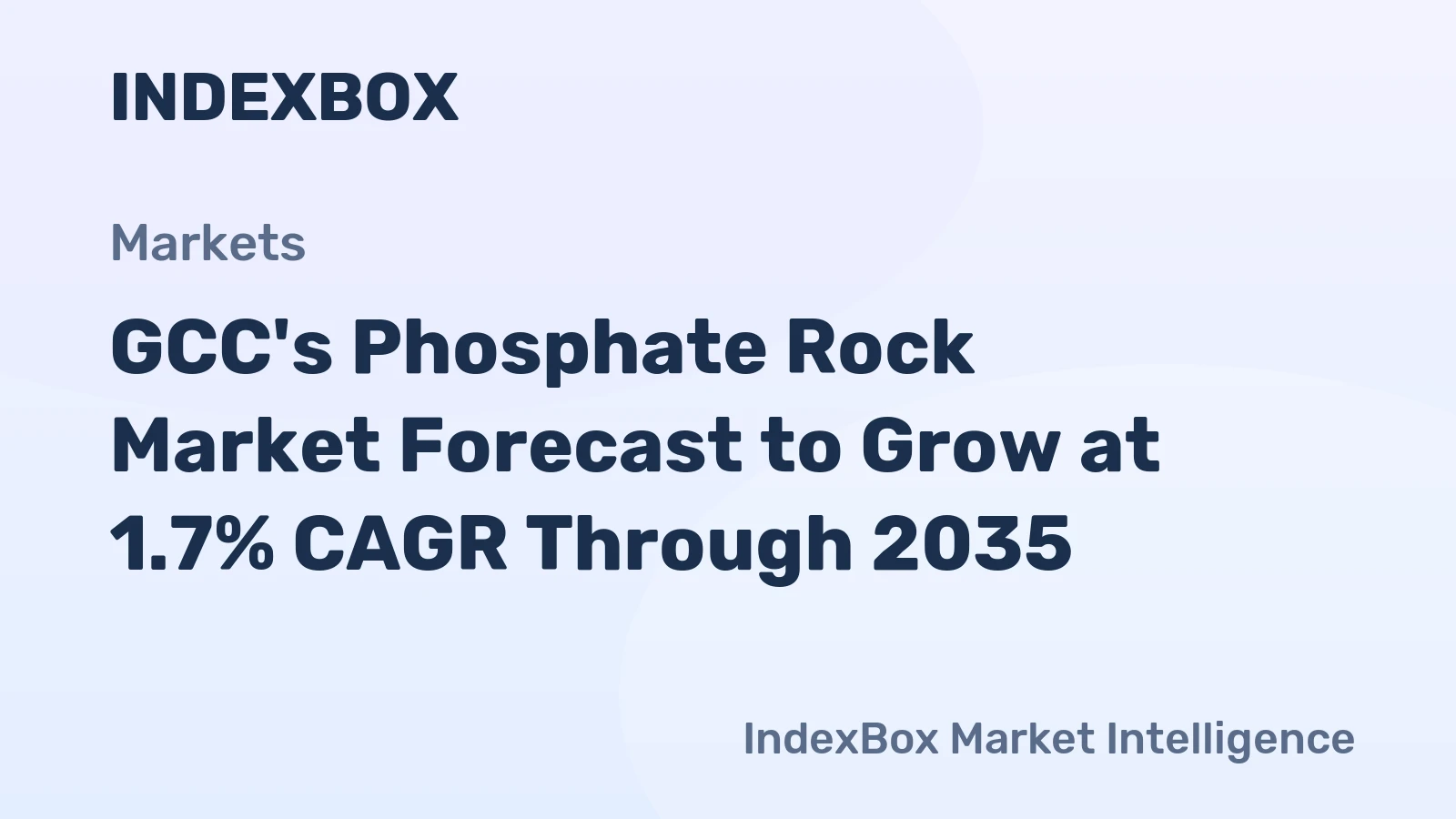 GCC's Phosphate Rock Market Forecast to Grow at 1.7% CAGR Through 2035