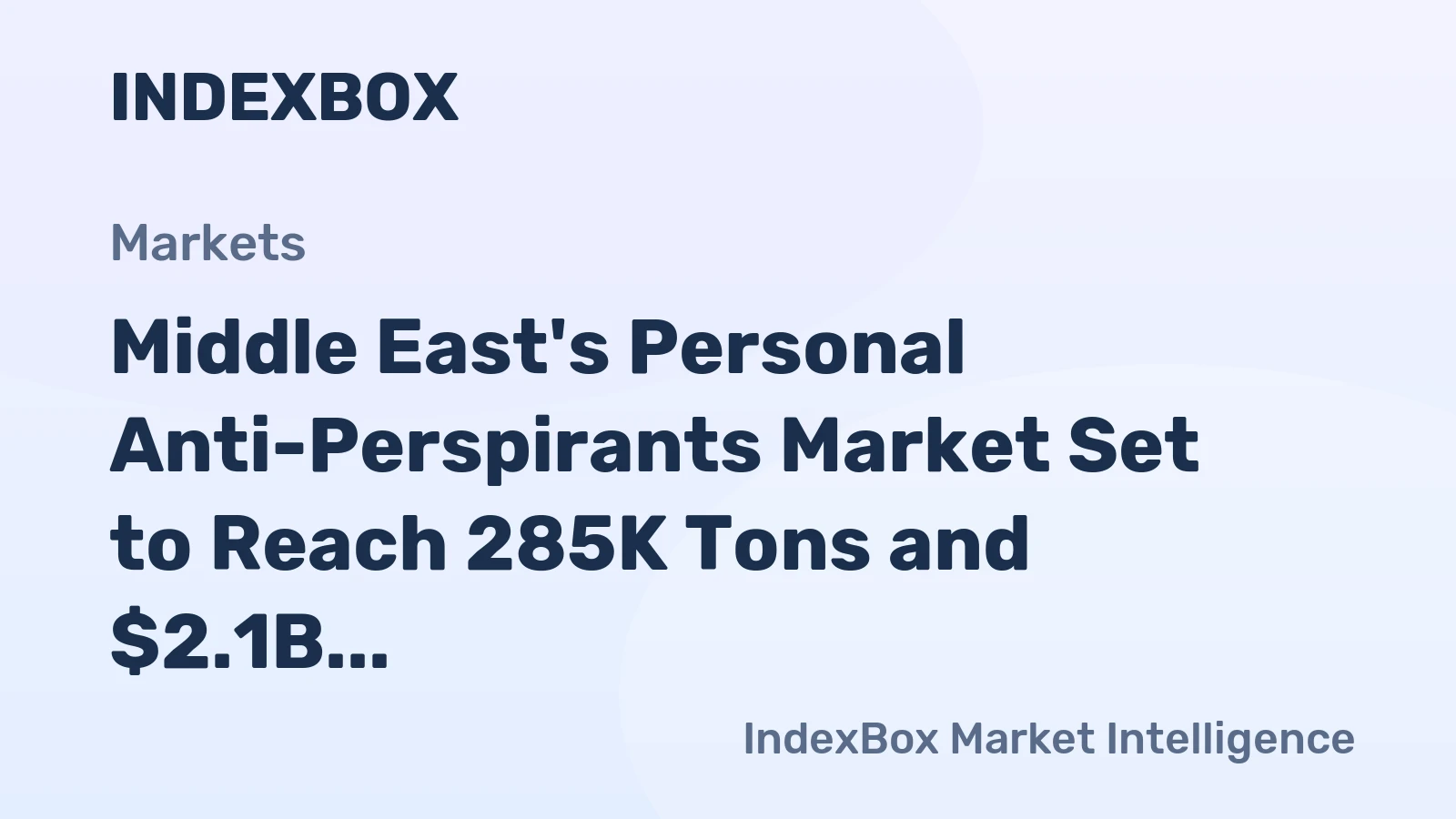Middle East's Personal Anti-Perspirants Market Set to Reach 285K Tons and $2.1B by 2035