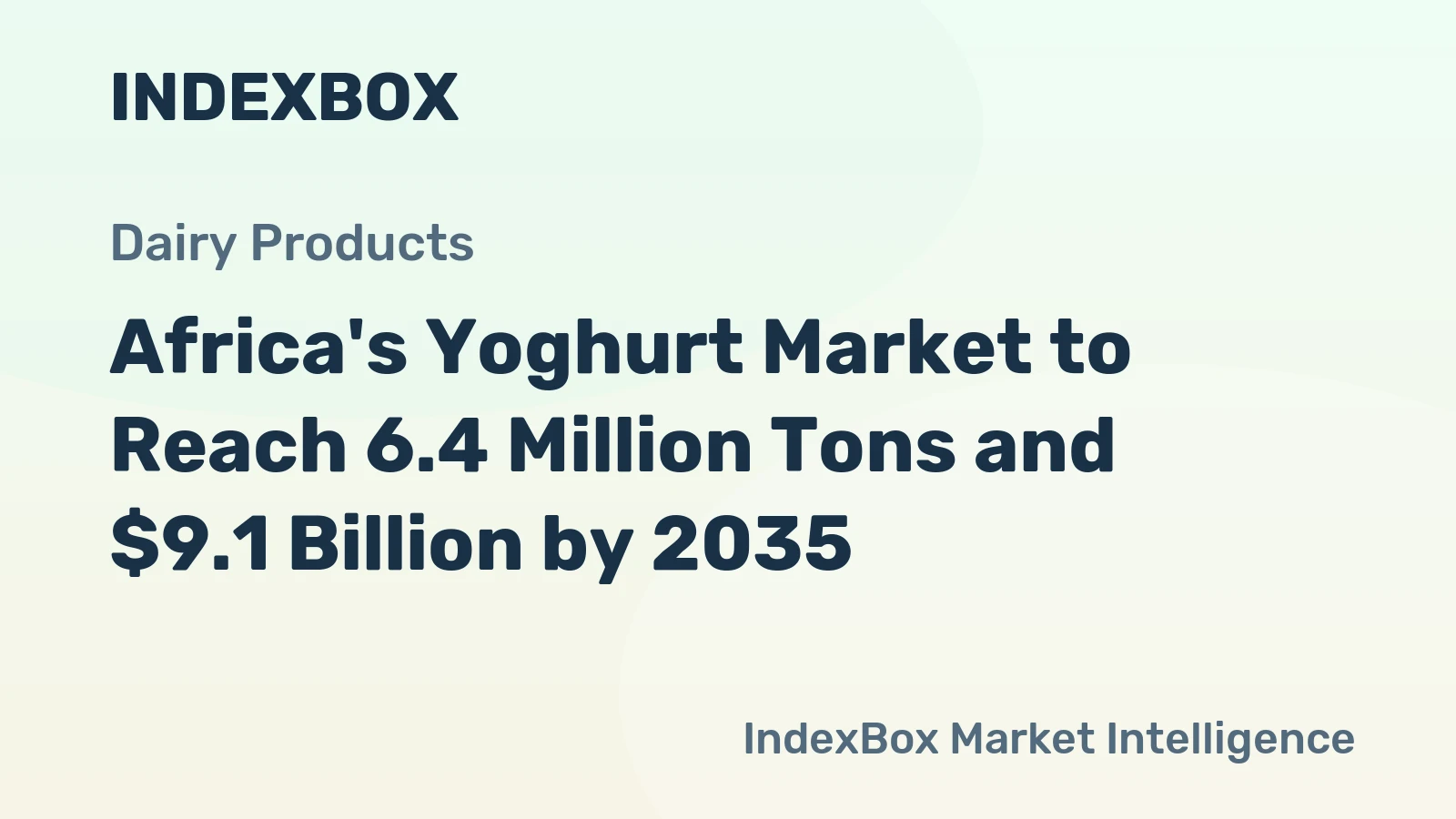 Africa's Yoghurt Market to Reach 6.4 Million Tons and $9.1 Billion by 2035