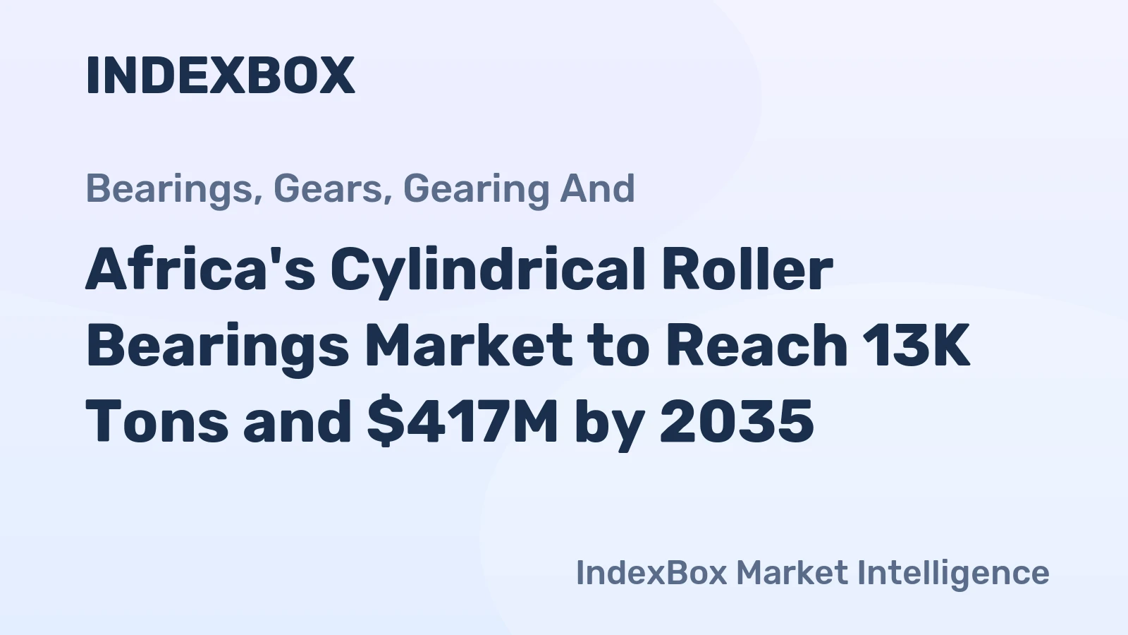 Africa's Cylindrical Roller Bearings Market to Reach 13K Tons and $417M by 2035