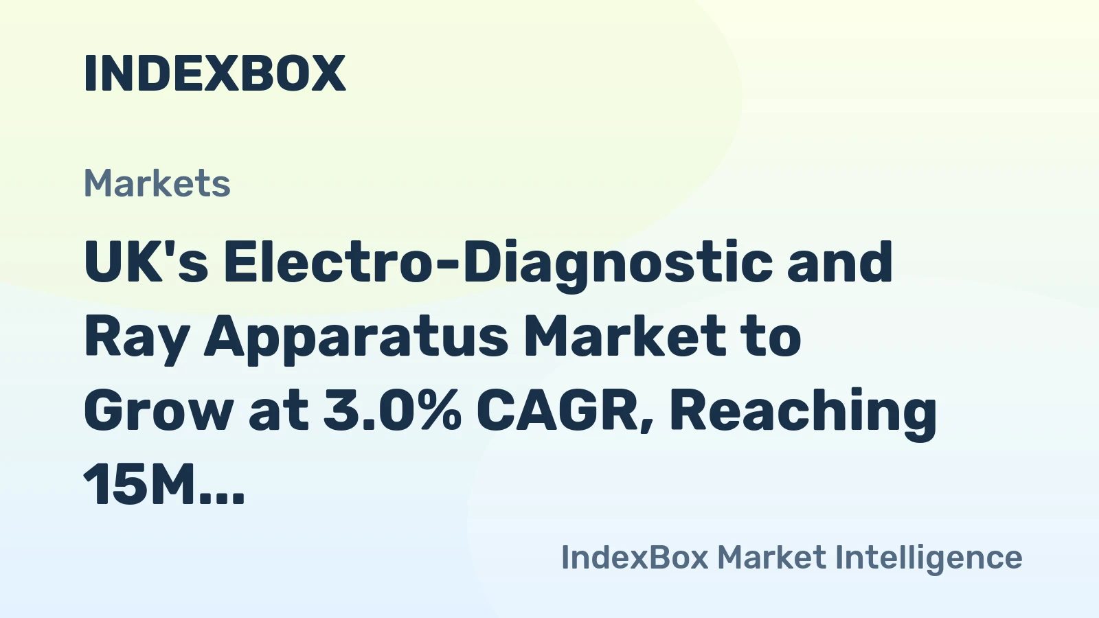 UK's Electro-Diagnostic and Ray Apparatus Market to Grow at 3.0% CAGR, Reaching 15M Units by 2035