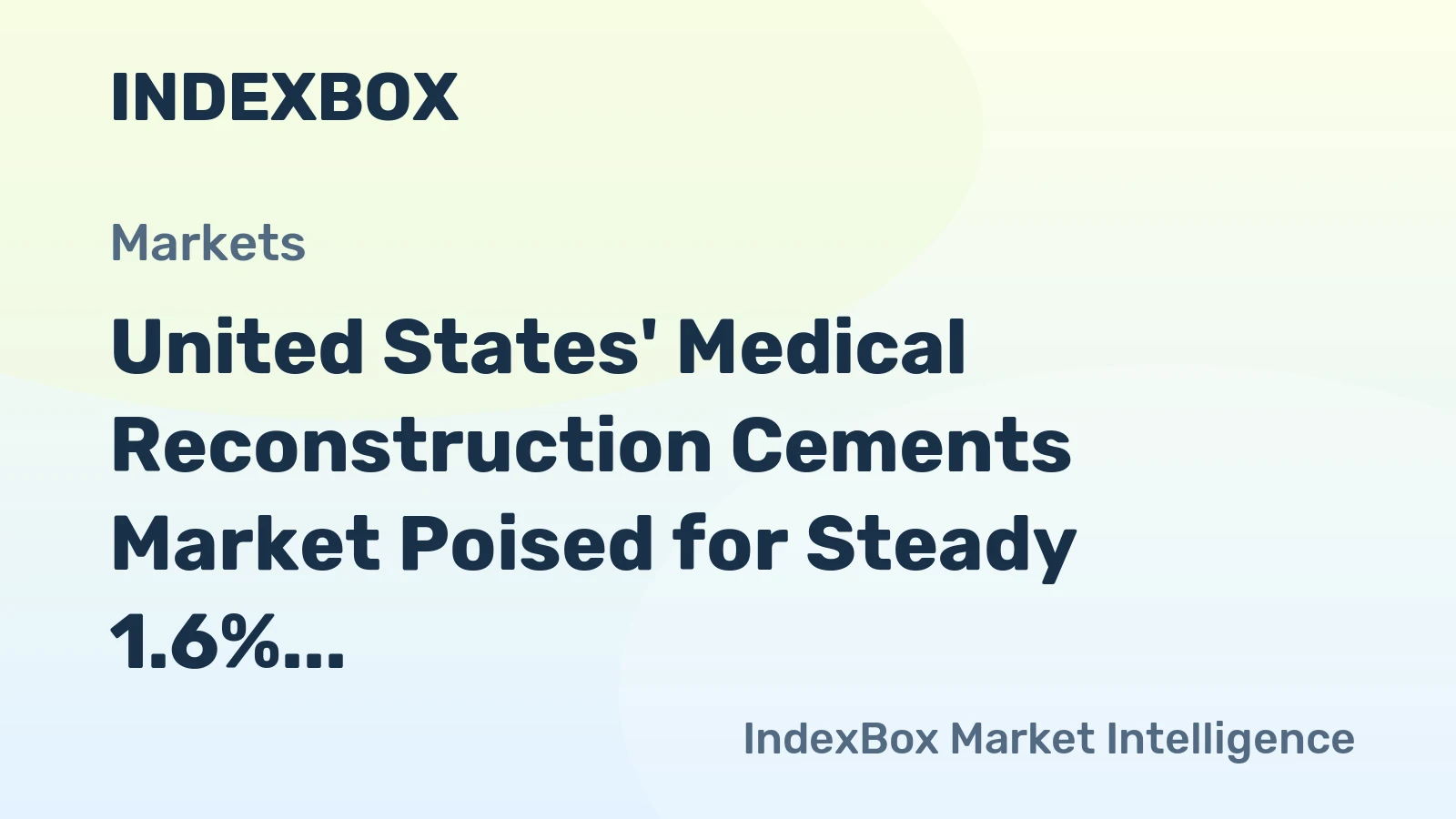 United States' Medical Reconstruction Cements Market Poised for Steady 1.6% CAGR Growth Through 2035