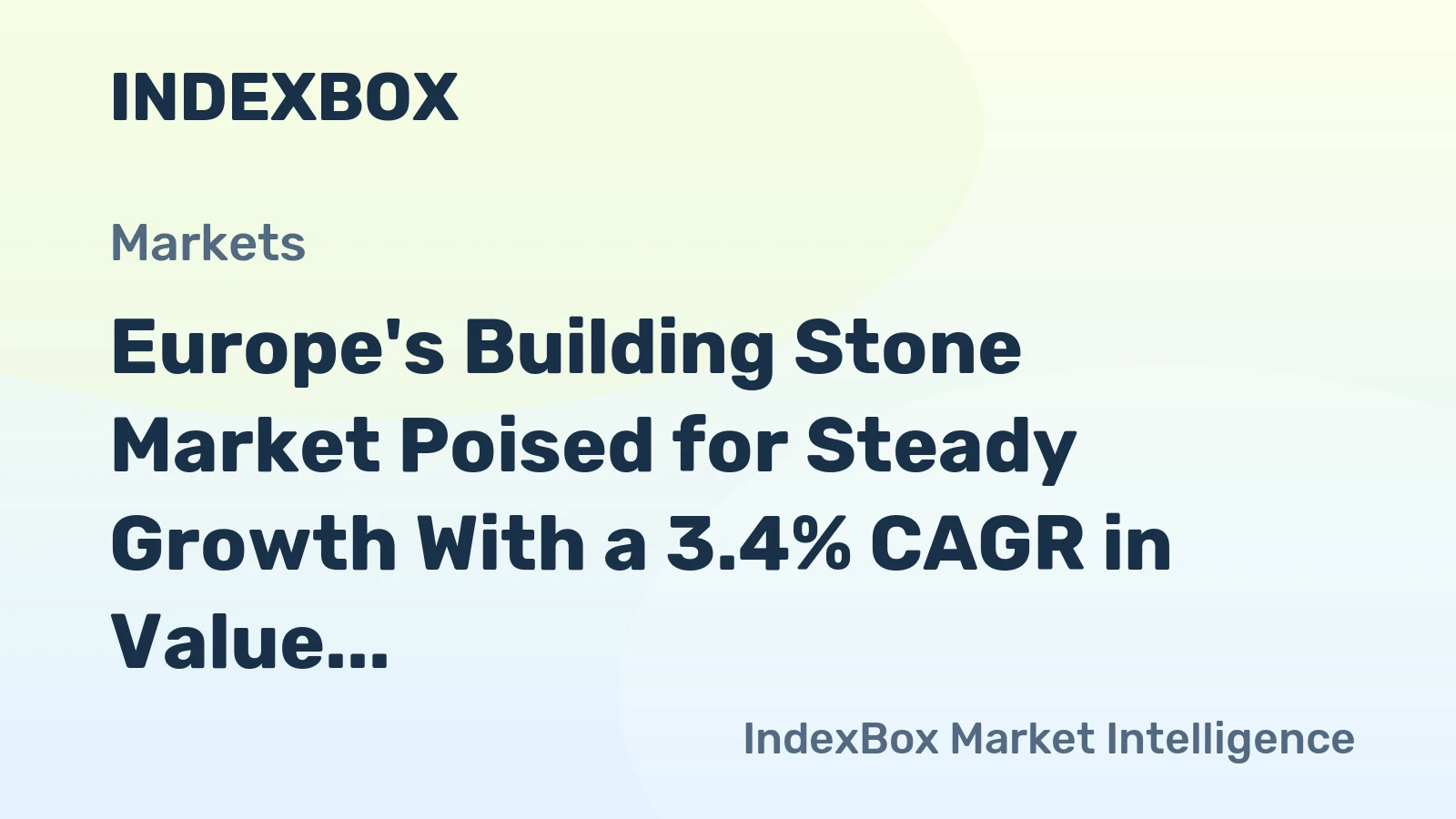 Europe's Building Stone Market Poised for Steady Growth With a 3.4% CAGR in Value Through 2035