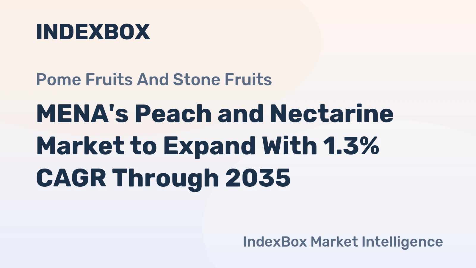 MENA's Peach and Nectarine Market to Expand With 1.3% CAGR Through 2035