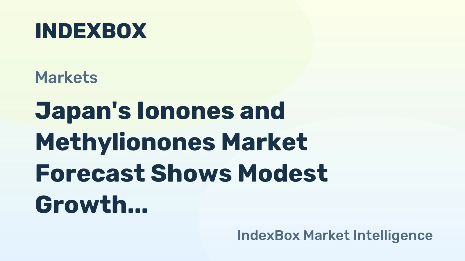 Japan's Ionones and Methylionones Market Forecast Shows Modest Growth With a 0.6% CAGR