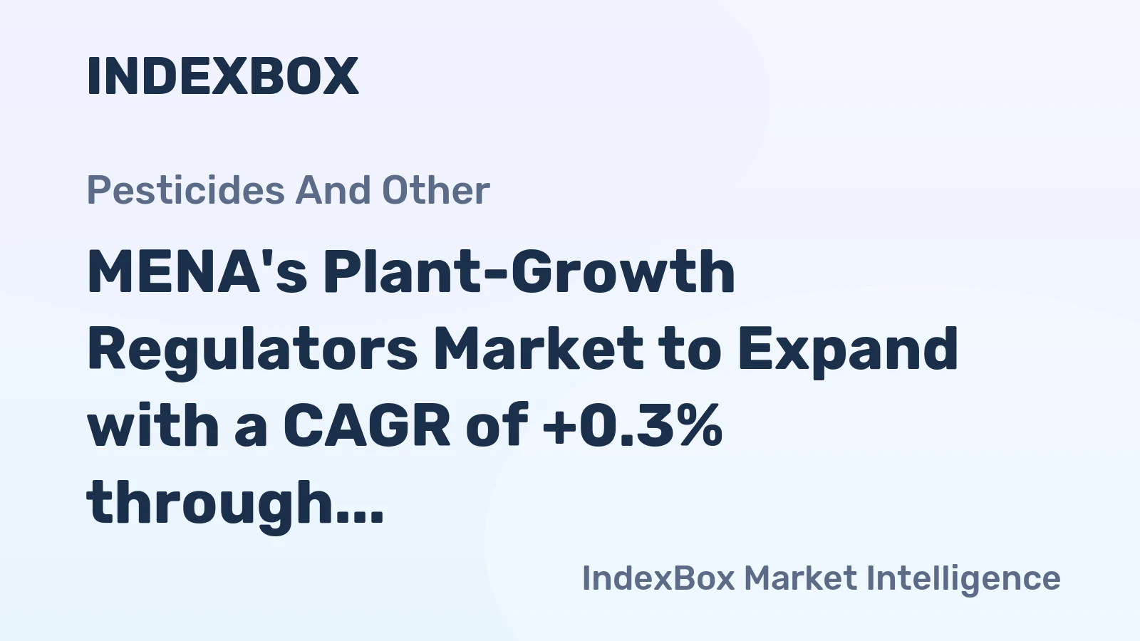 MENA's Plant-Growth Regulators Market to Expand with a CAGR of +0.3% through 2035
