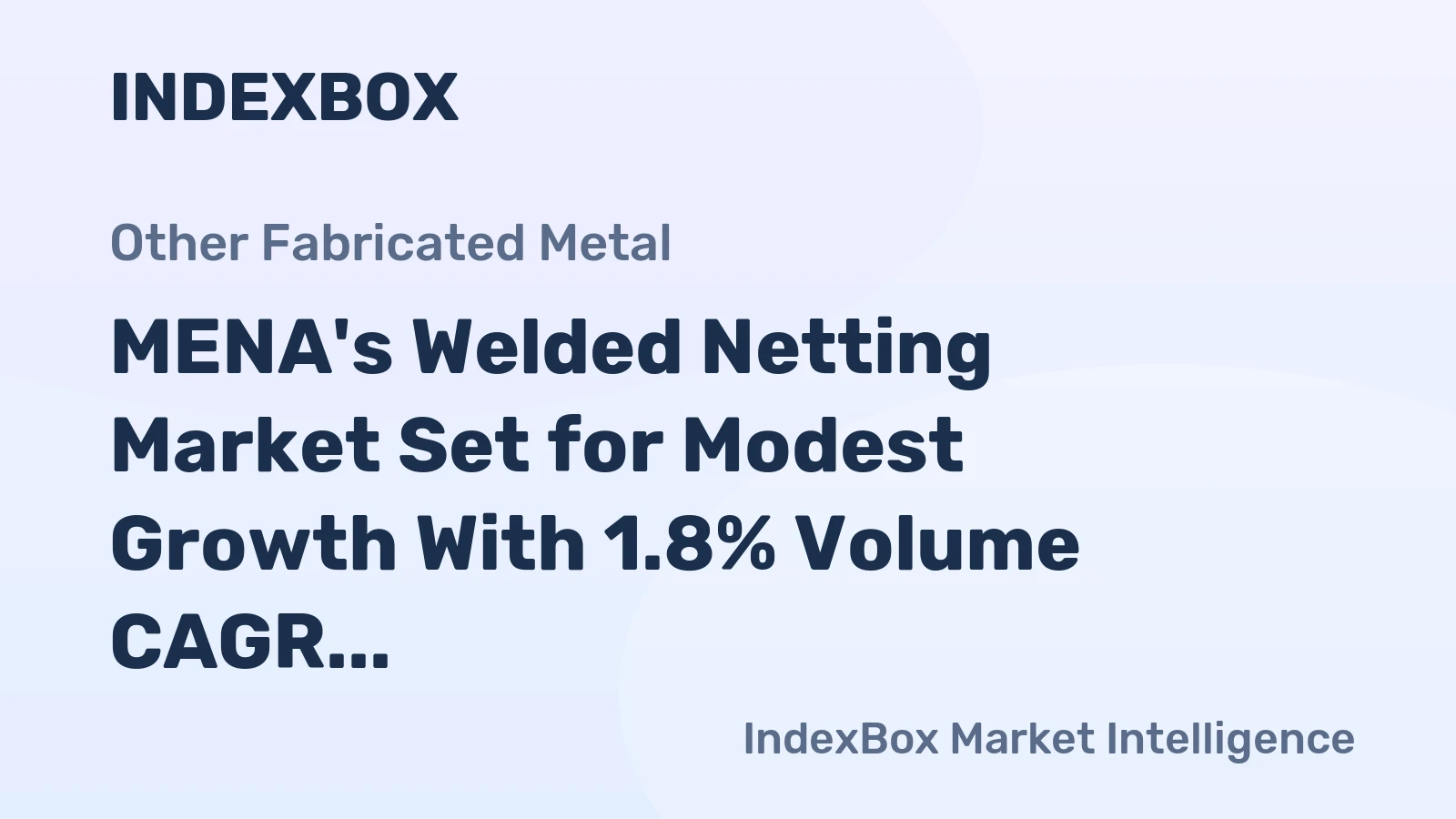 MENA's Welded Netting Market Set for Modest Growth With 1.8% Volume CAGR Through 2035
