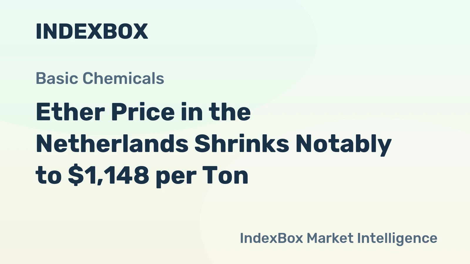 Ether Price in the Netherlands Shrinks Notably to $1,148 per Ton