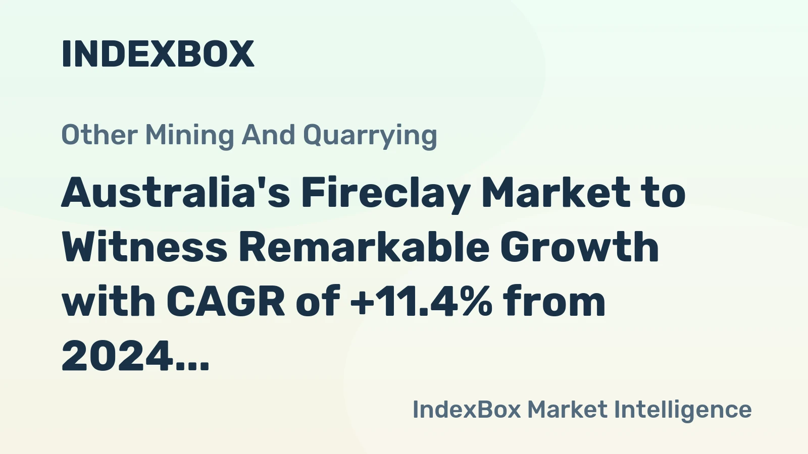Australia's Fireclay Market to Witness Remarkable Growth with CAGR of +11.4% from 2024 to 2035