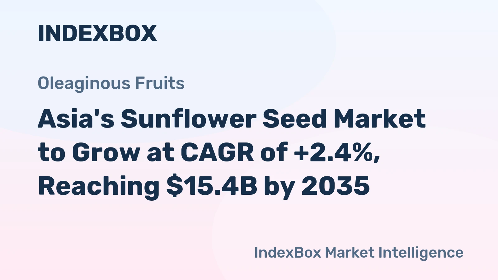 Asia's Sunflower Seed Market to Grow at CAGR of +2.4%, Reaching $15.4B by 2035