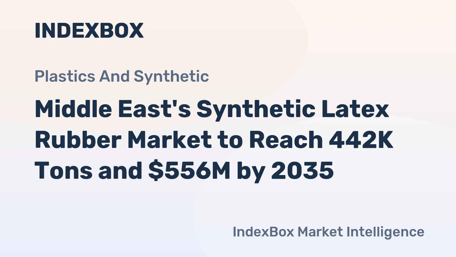 Middle East's Synthetic Latex Rubber Market to Reach 442K Tons and $556M by 2035