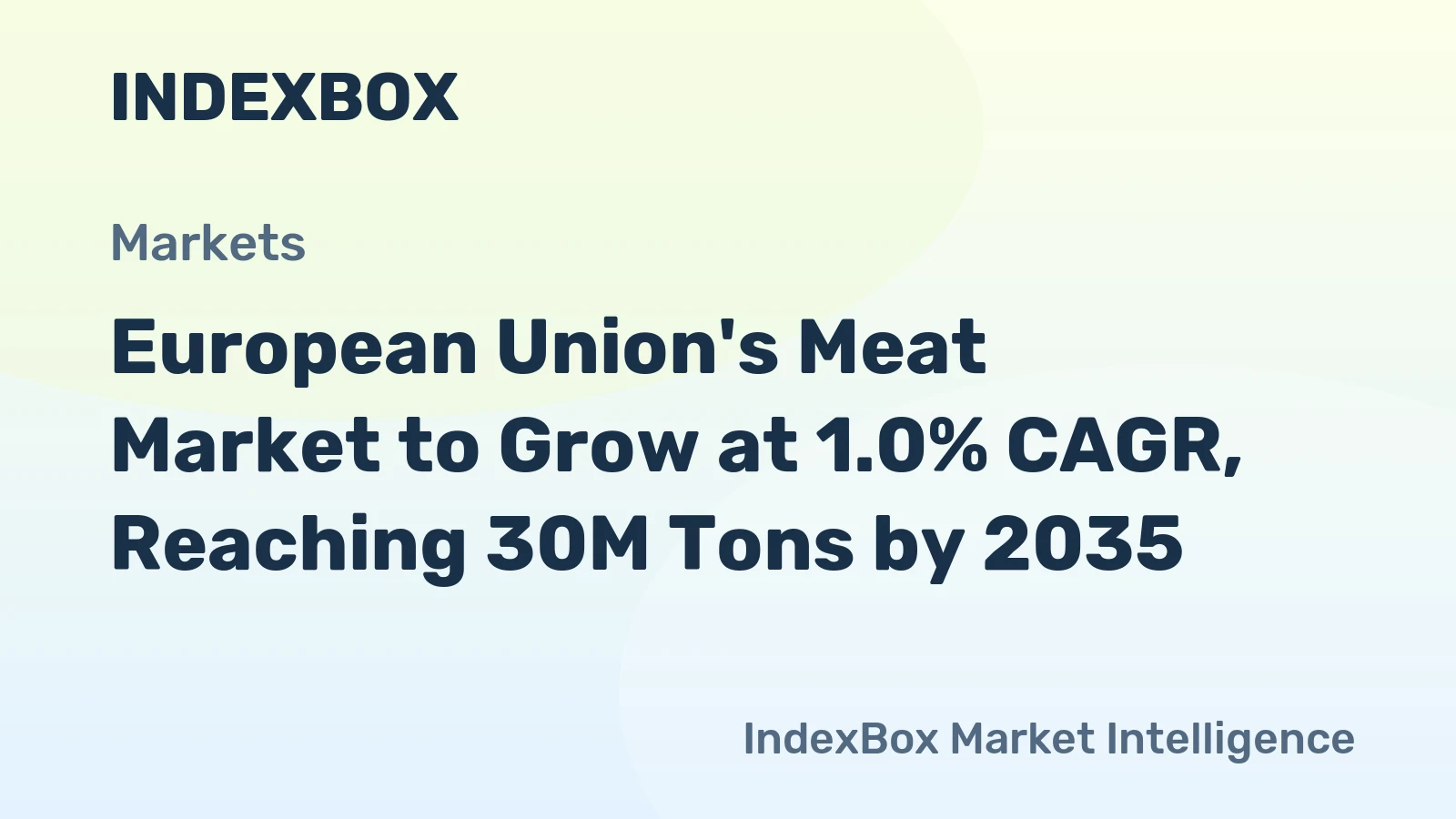 European Union's Meat Market to Grow at 1.0% CAGR, Reaching 30M Tons by 2035