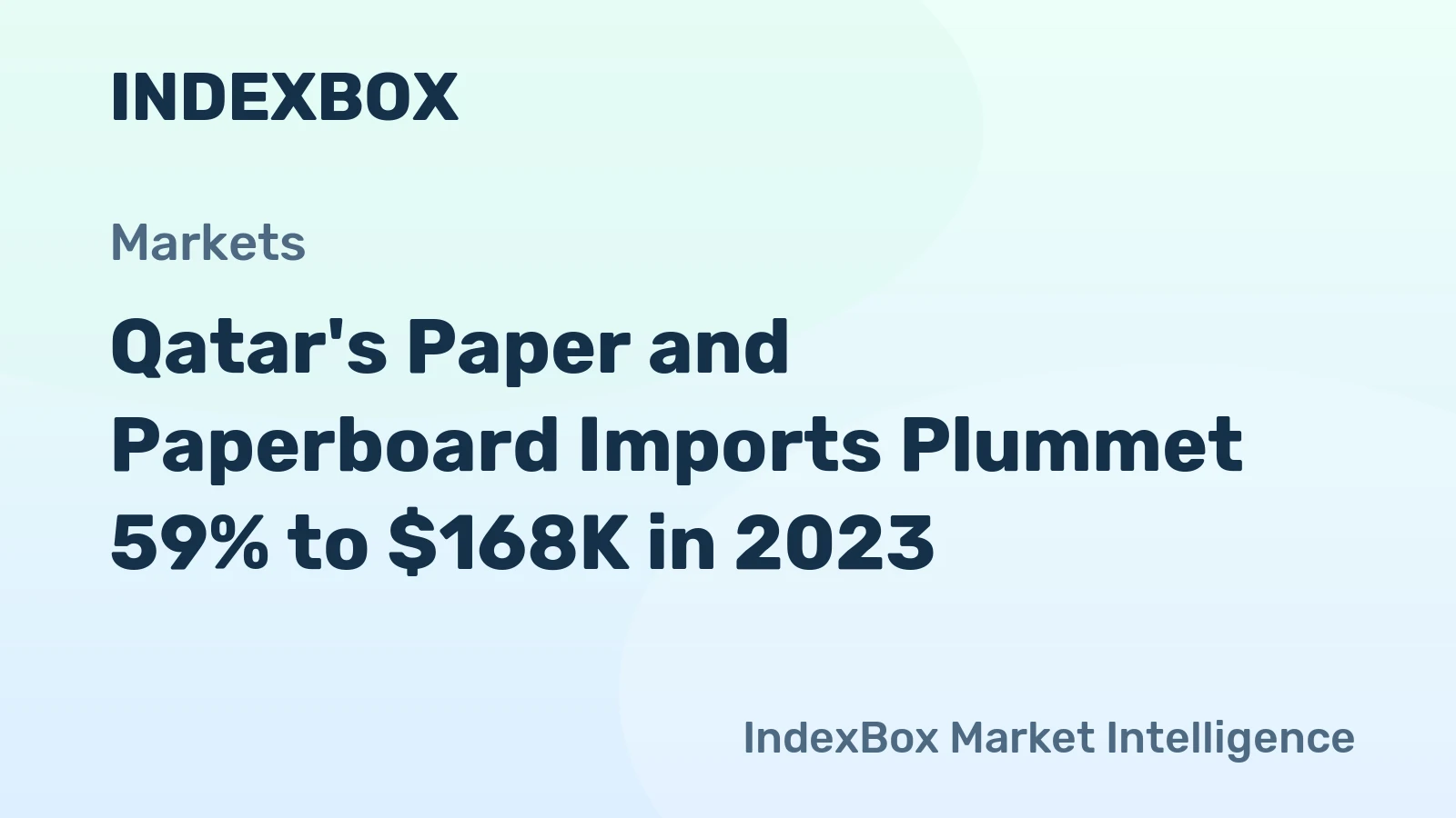 Qatar's Paper and Paperboard Imports Plummet 59% to $168K in 2023