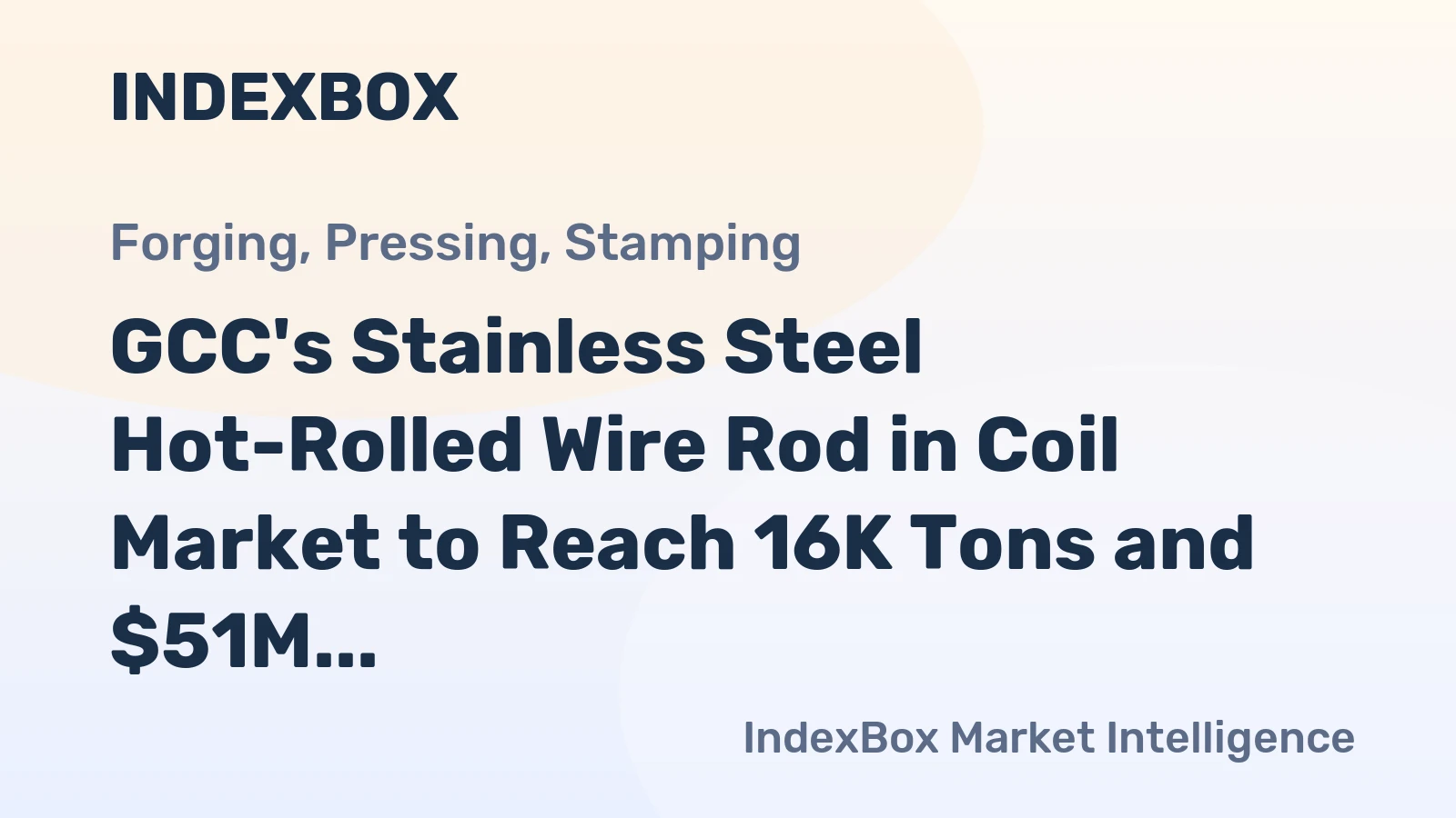 GCC's Stainless Steel Hot-Rolled Wire Rod in Coil Market to Reach 16K Tons and $51M by 2035