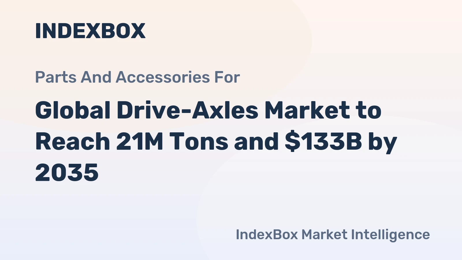 Global Drive-Axles Market to Reach 21M Tons and $133B by 2035