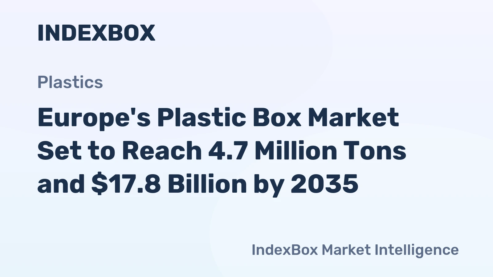Europe's Plastic Box Market Set to Reach 4.7 Million Tons and $17.8 Billion by 2035