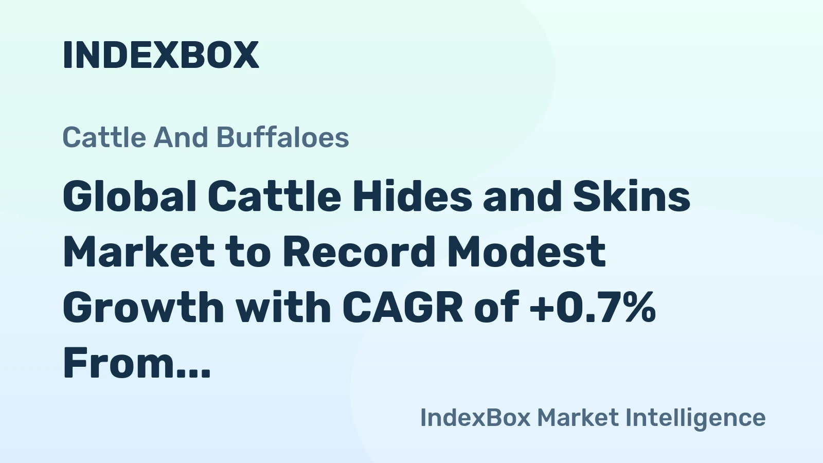 Global Cattle Hides and Skins Market to Record Modest Growth with CAGR of +0.7% From 2024 to 2035