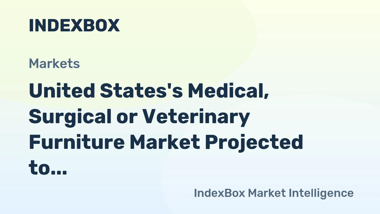 United States's Medical, Surgical or Veterinary Furniture Market Projected to Reach 104M Units and $1.7B by 2035