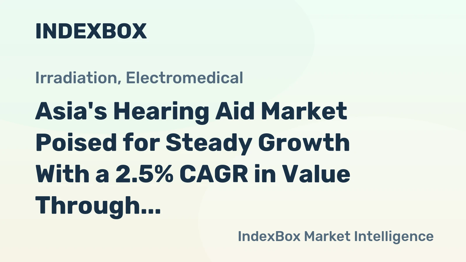 Asia's Hearing Aid Market Poised for Steady Growth With a 2.5% CAGR in Value Through 2035