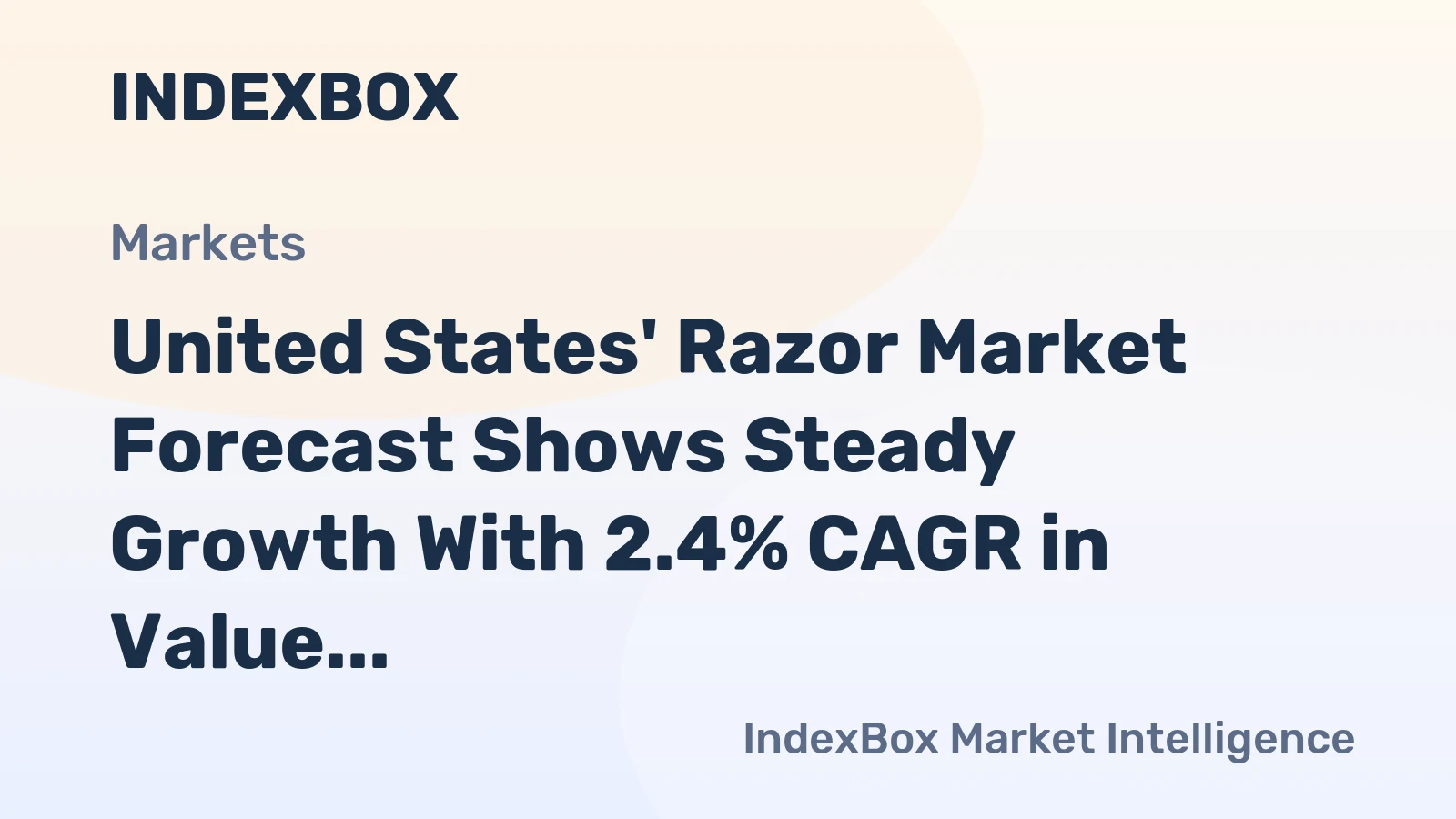 United States' Razor Market Forecast Shows Steady Growth With 2.4% CAGR in Value