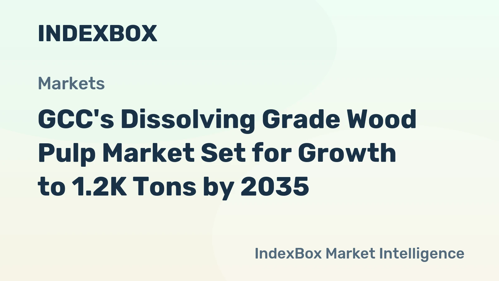 GCC's Dissolving Grade Wood Pulp Market Set for Growth to 1.2K Tons by 2035
