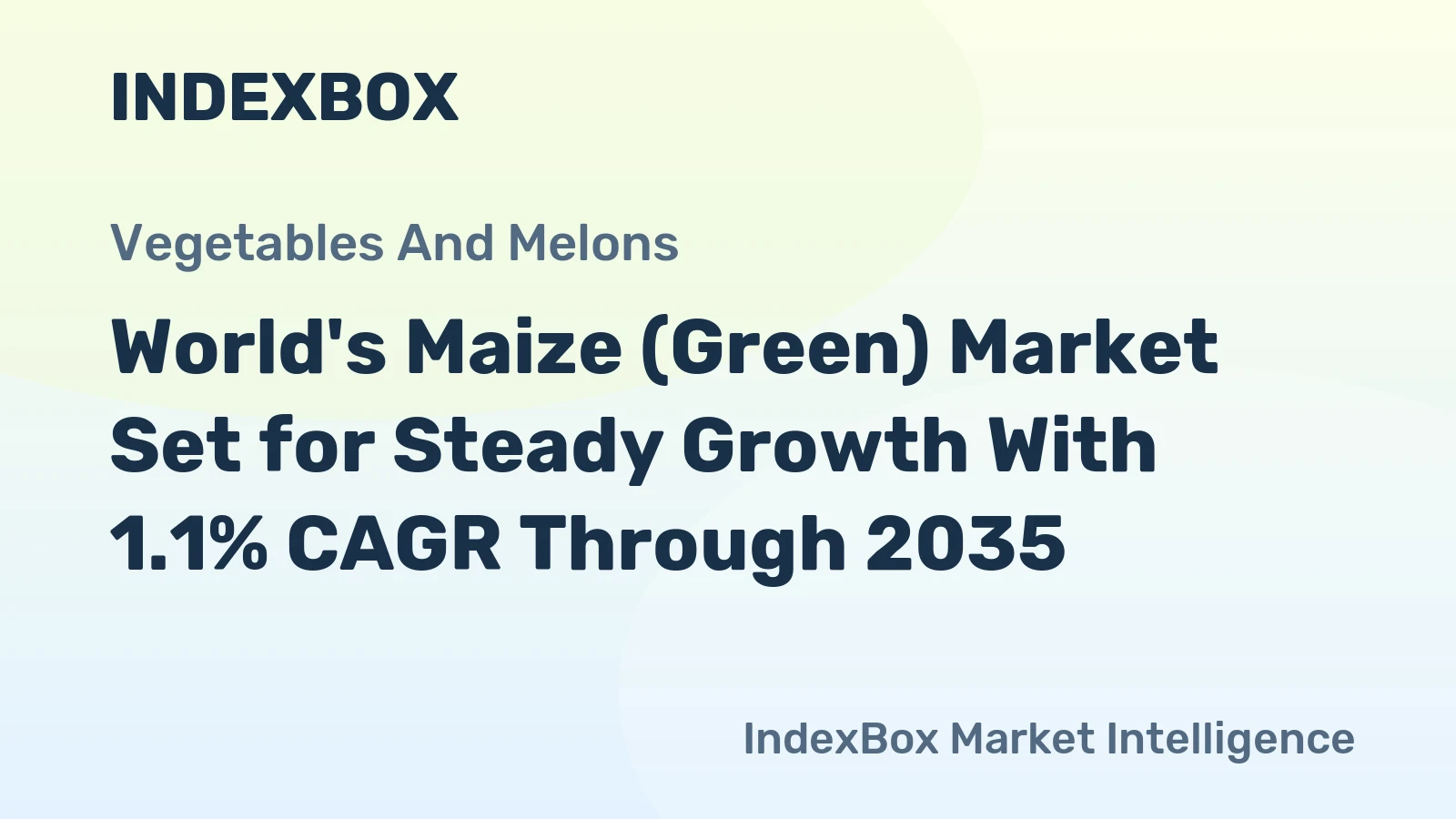 World's Maize (Green) Market Set for Steady Growth With 1.1% CAGR Through 2035
