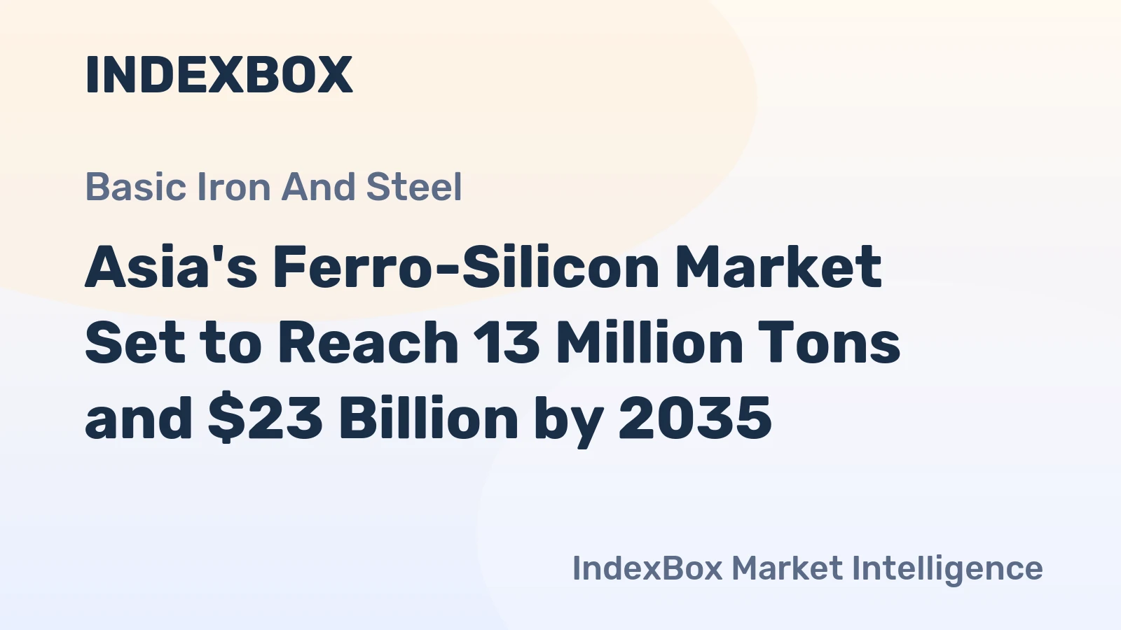 Asia's Ferro-Silicon Market Set to Reach 13 Million Tons and $23 Billion by 2035