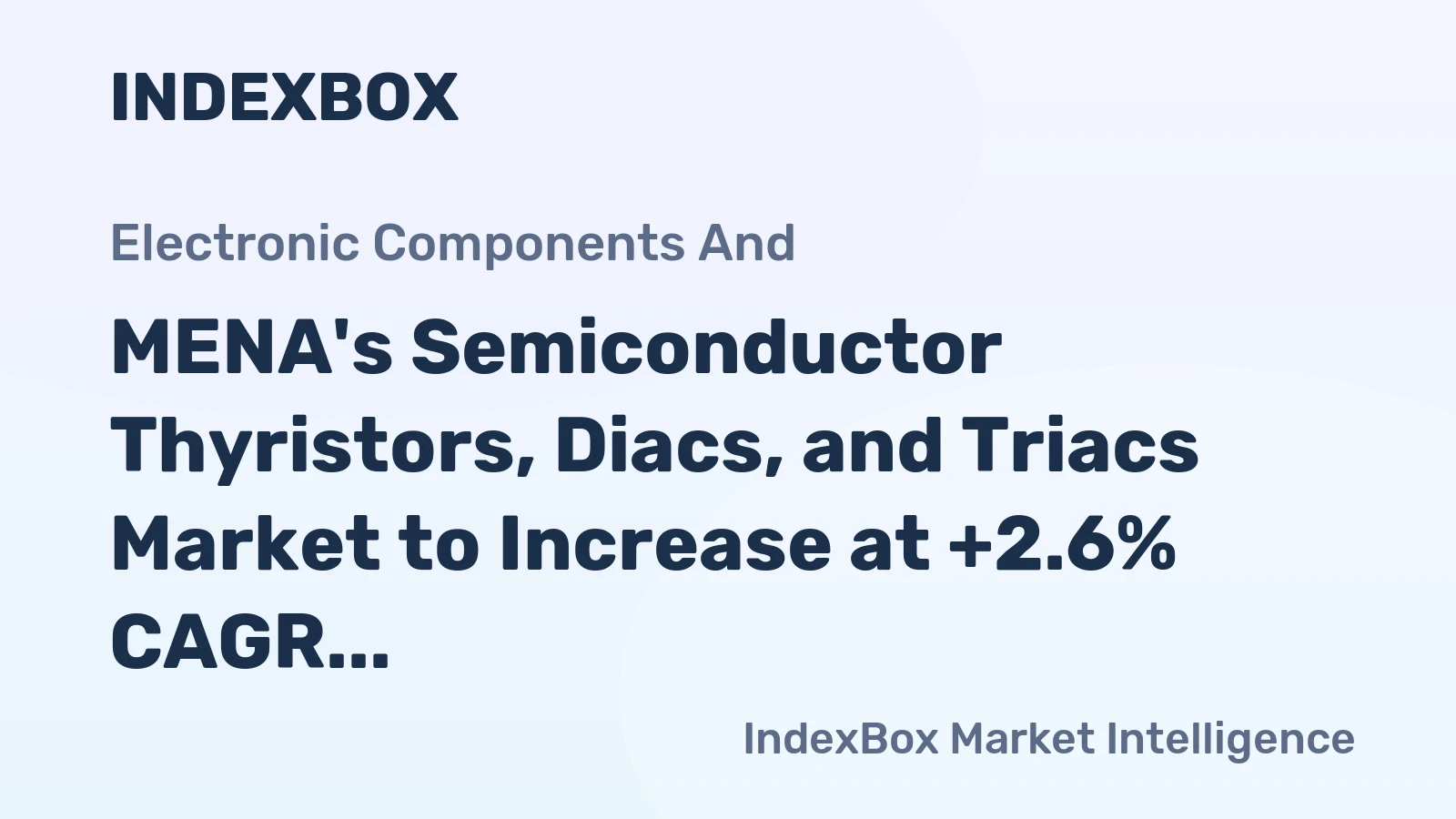 MENA's Semiconductor Thyristors, Diacs, and Triacs Market to Increase at +2.6% CAGR, Reaching $102M by 2035