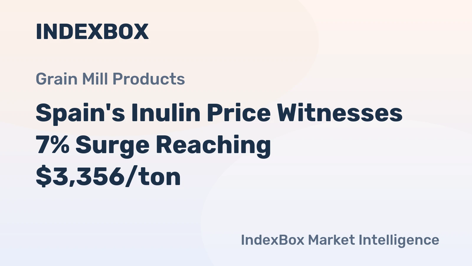 Spain's Inulin Price Witnesses 7% Surge Reaching $3,356/ton