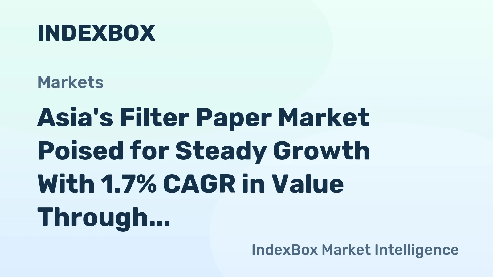 Asia's Filter Paper Market Poised for Steady Growth With 1.7% CAGR in Value Through 2035