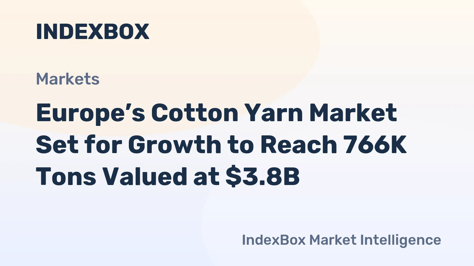 Europe’s Cotton Yarn Market Set for Growth to Reach 766K Tons Valued at $3.8B