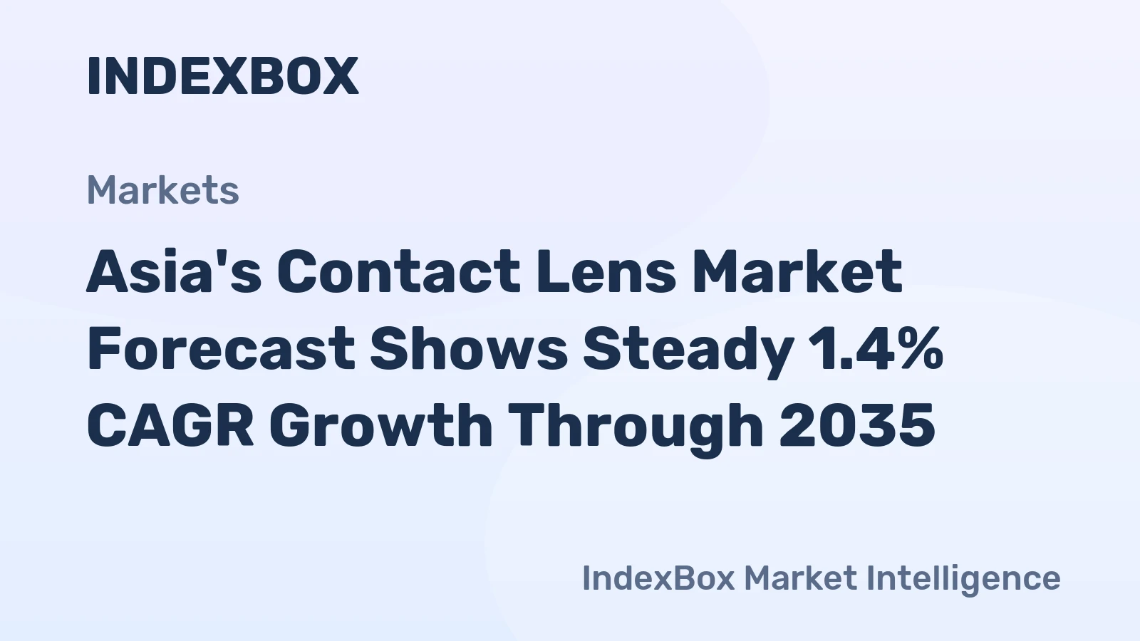Asia's Contact Lens Market Forecast Shows Steady 1.4% CAGR Growth Through 2035