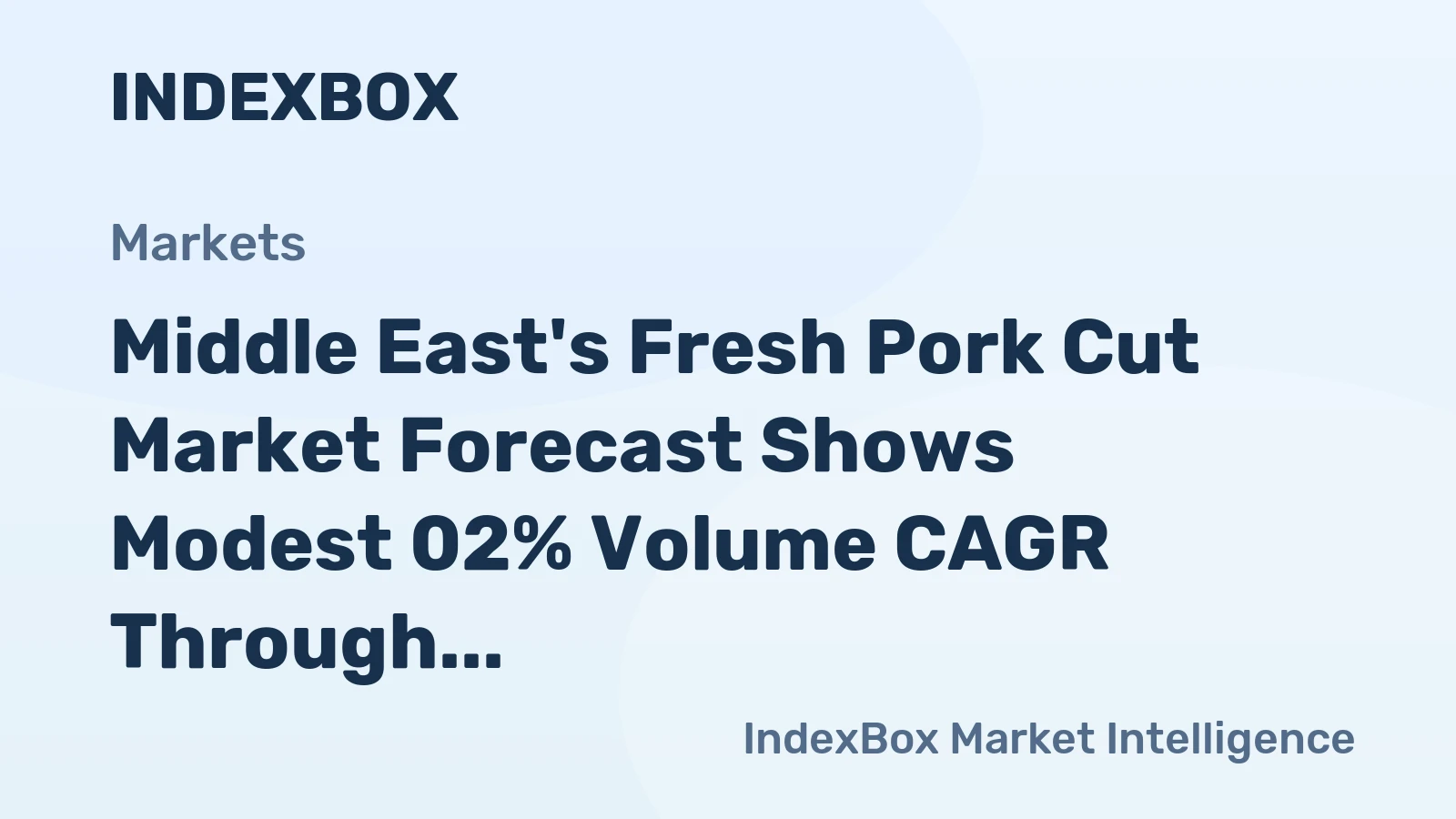 Middle East's Fresh Pork Cut Market Forecast Shows Modest 02% Volume CAGR Through 2035