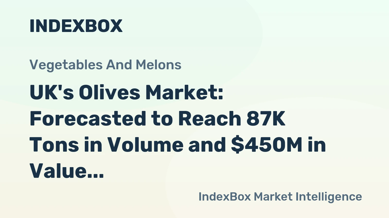 UK's Olives Market: Forecasted to Reach 87K Tons in Volume and $450M in Value by 2035