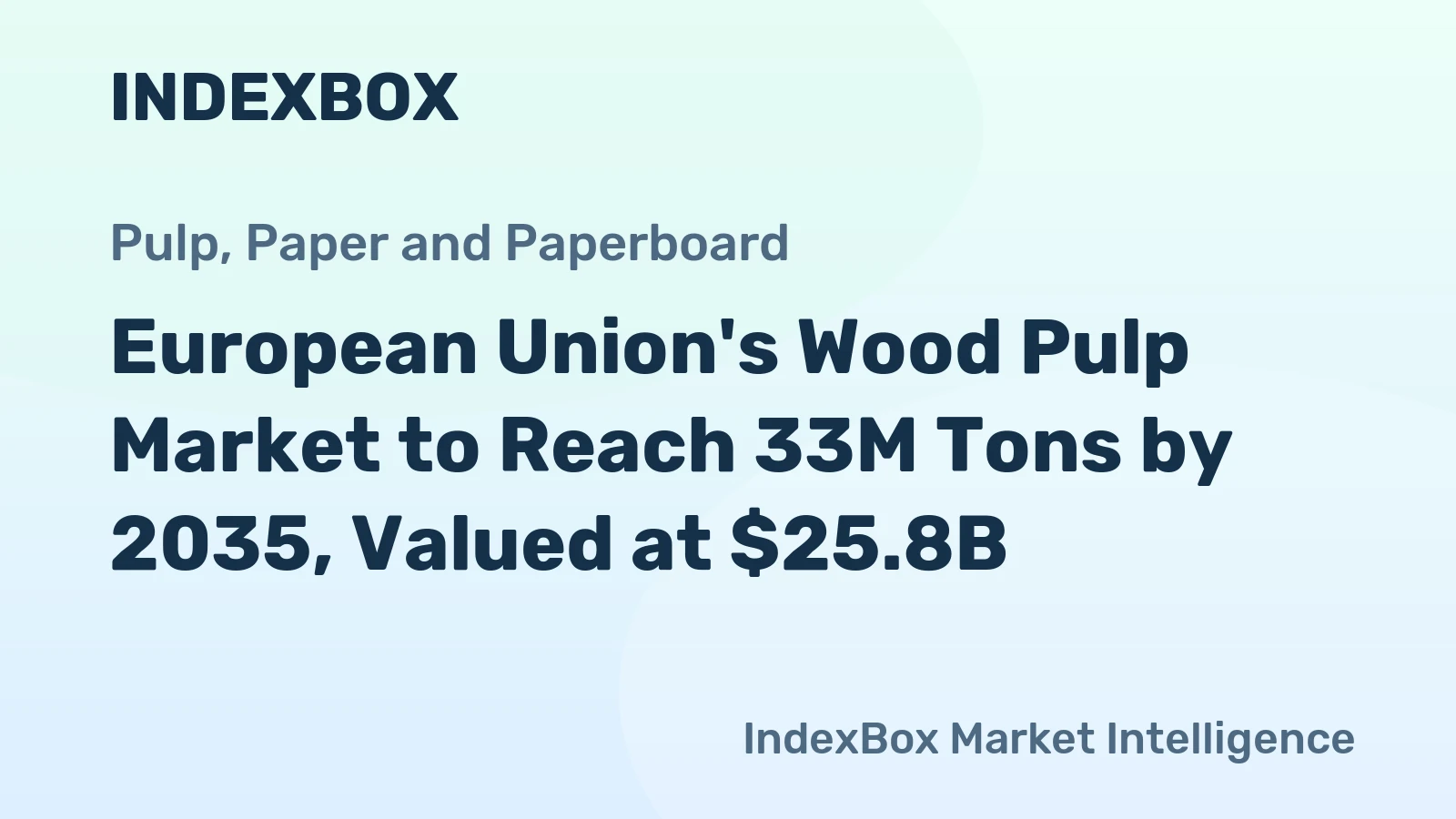 European Union's Wood Pulp Market to Reach 33M Tons by 2035, Valued at $25.8B