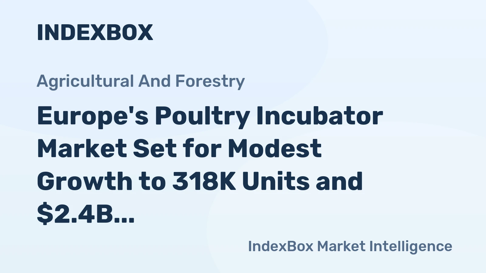 Europe's Poultry Incubator Market Set for Modest Growth to 318K Units and $2.4B by 2035