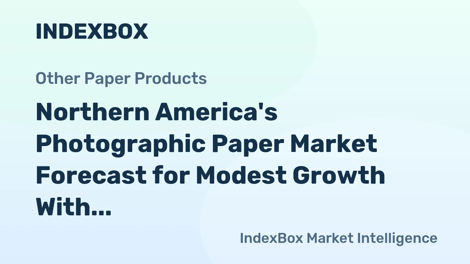 Northern America's Photographic Paper Market Forecast for Modest Growth With a +1.8% CAGR in Value
