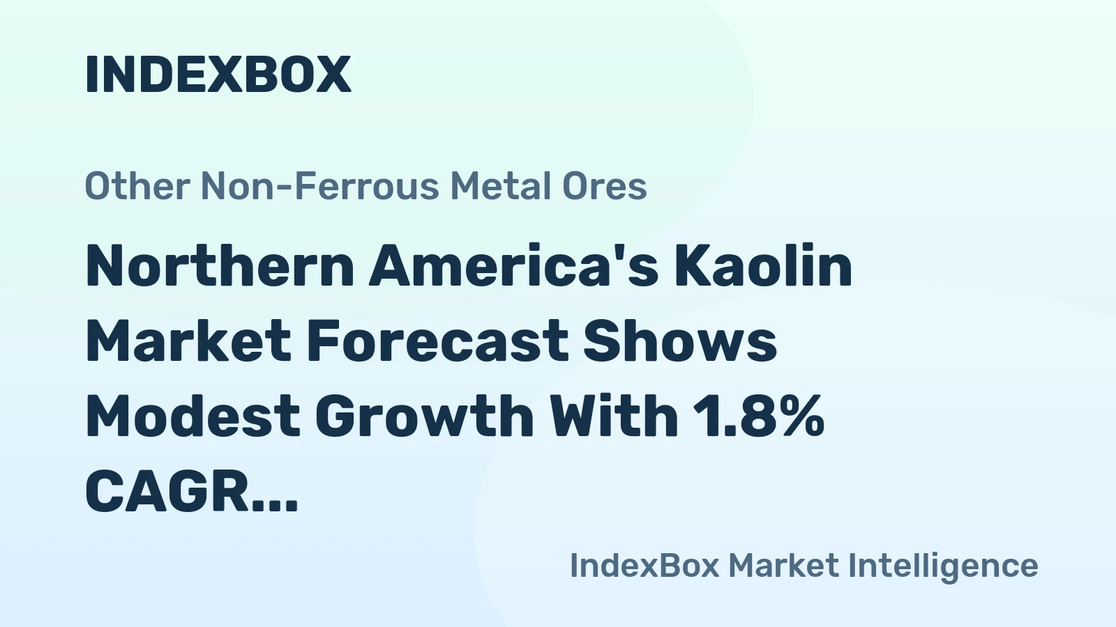 Northern America's Kaolin Market Forecast Shows Modest Growth With 1.8% CAGR in Value