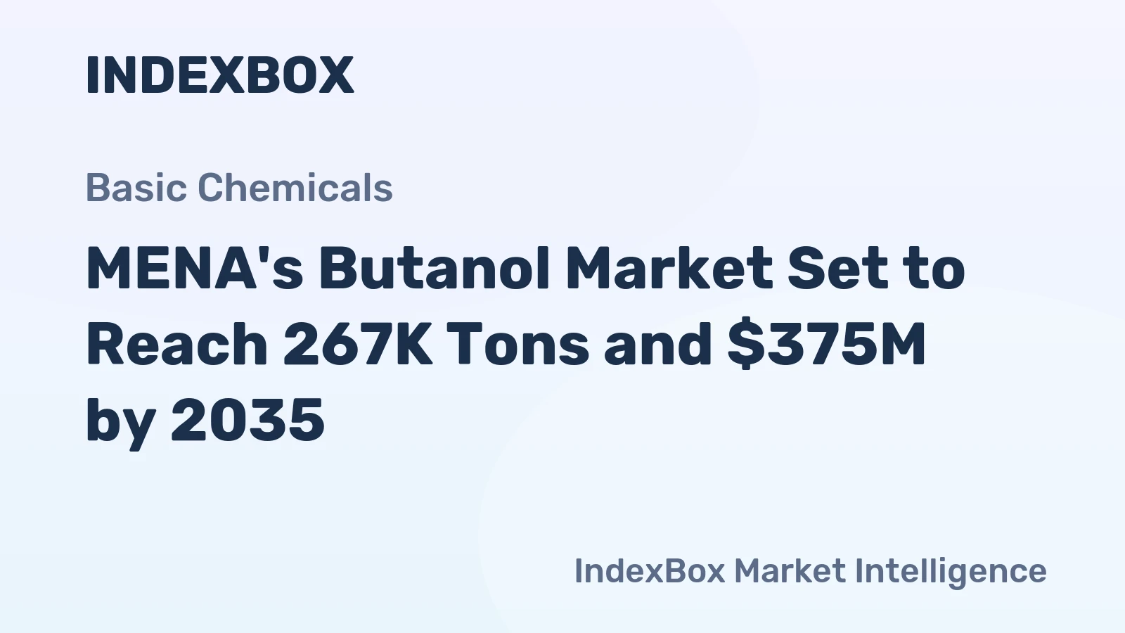 MENA's Butanol Market Set to Reach 267K Tons and $375M by 2035