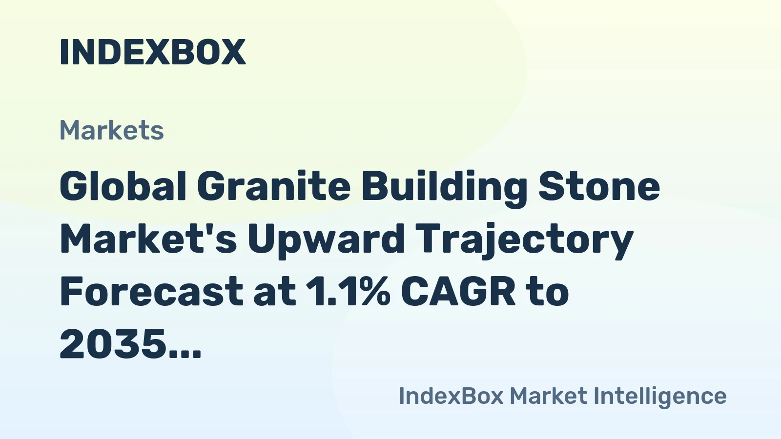Global Granite Building Stone Market's Upward Trajectory Forecast at 1.1% CAGR to 2035