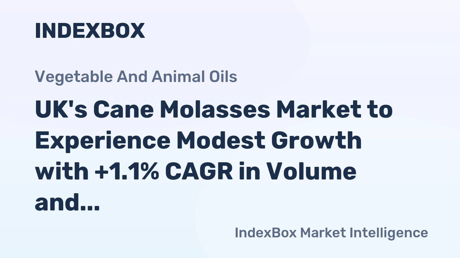 UK's Cane Molasses Market to Experience Modest Growth with +1.1% CAGR in Volume and +3.1% CAGR in Value by 2035
