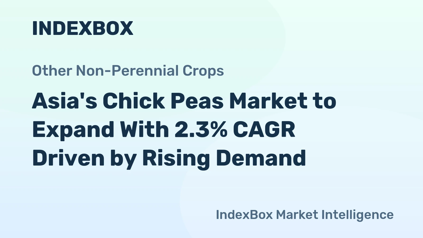 Asia's Chick Peas Market to Expand With 2.3% CAGR Driven by Rising Demand
