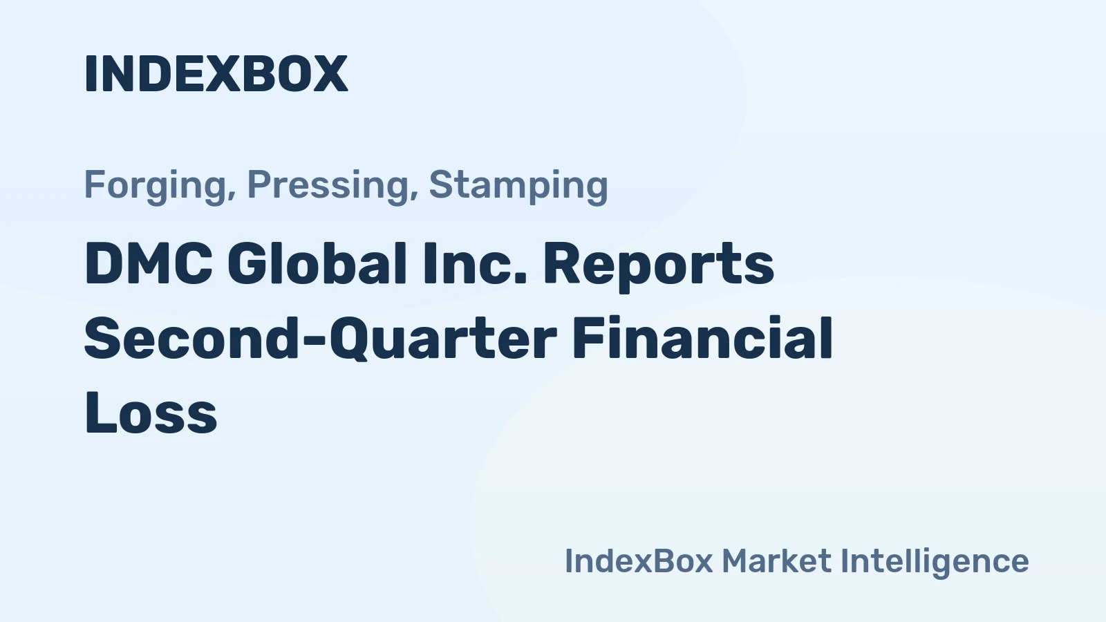 DMC Global Inc. Reports Second-Quarter Financial Loss