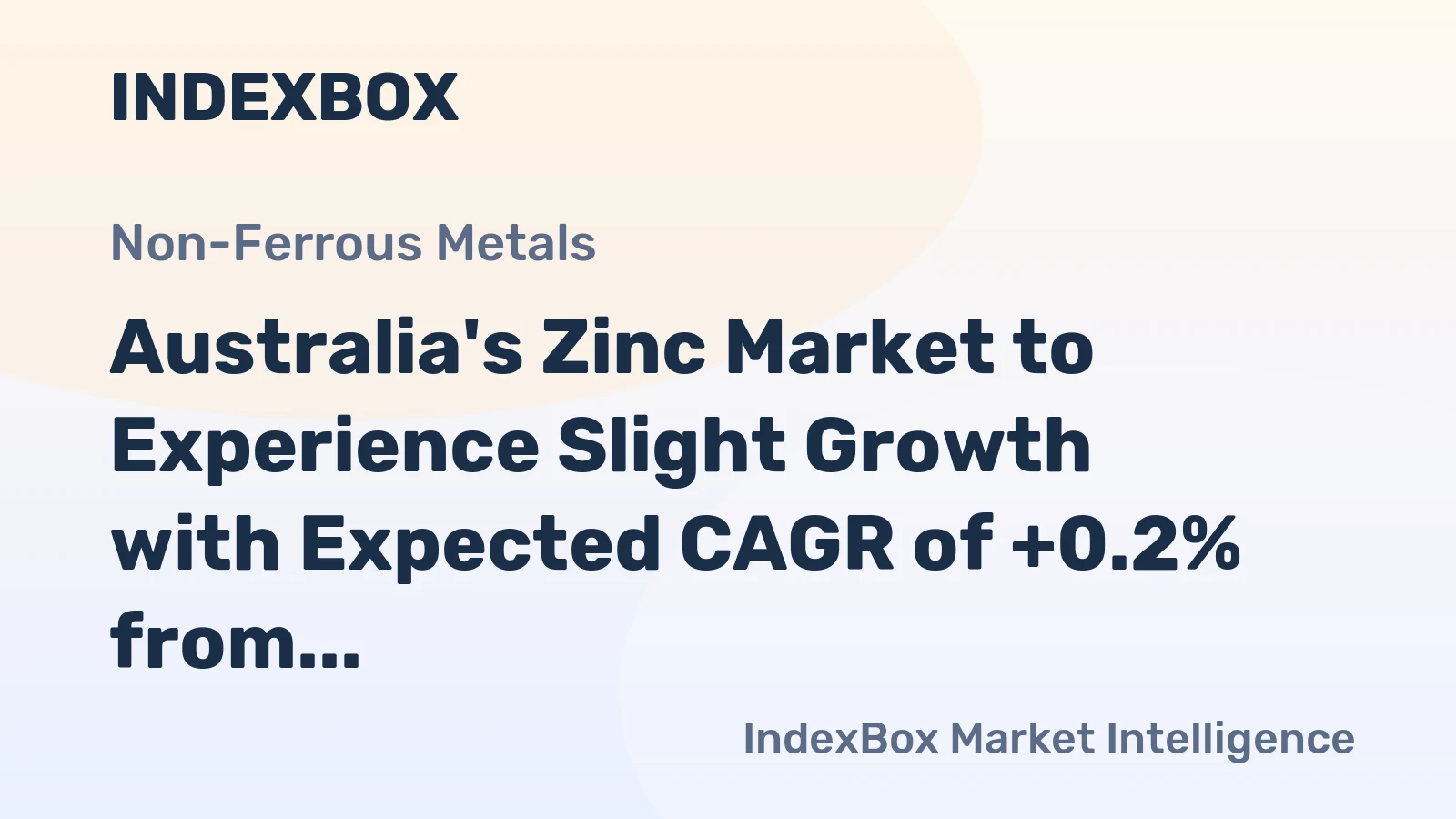 Australia's Zinc Market to Experience Slight Growth with Expected CAGR of +0.2% from 2024 to 2035