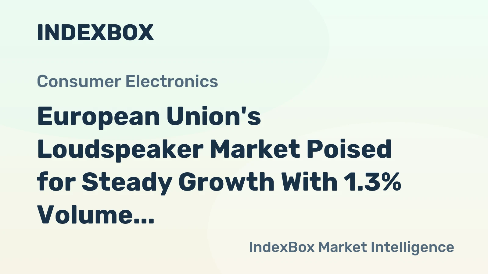 European Union's Loudspeaker Market Poised for Steady Growth With 1.3% Volume CAGR Through 2035